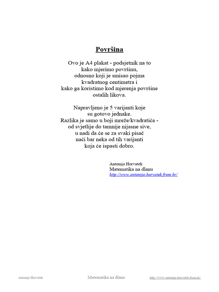 Pojam Povrsine | PDF