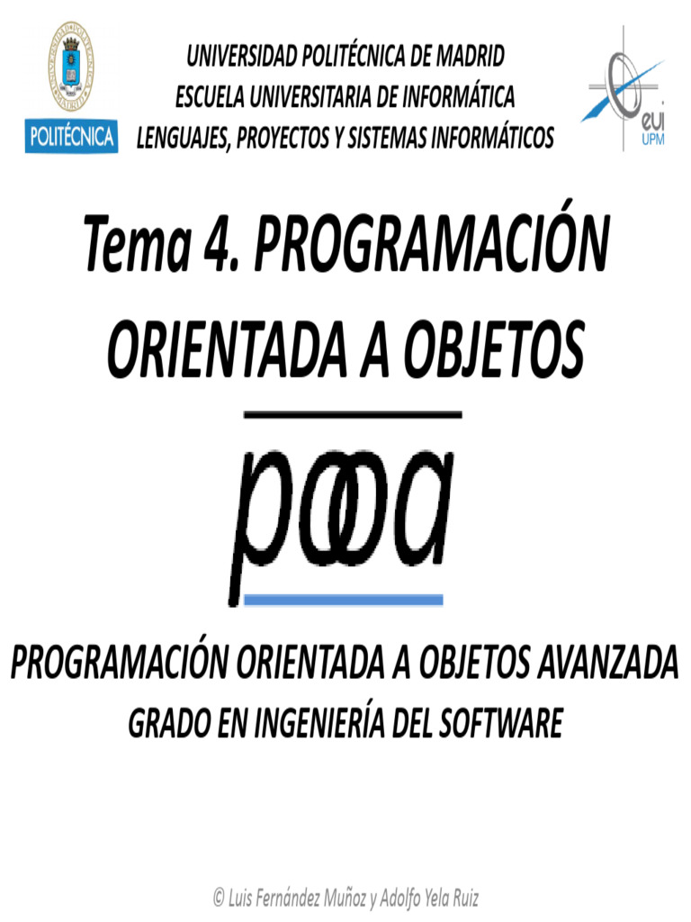POOA Teoría 4. Programación Orientada A Objetos | PDF | Herencia ...