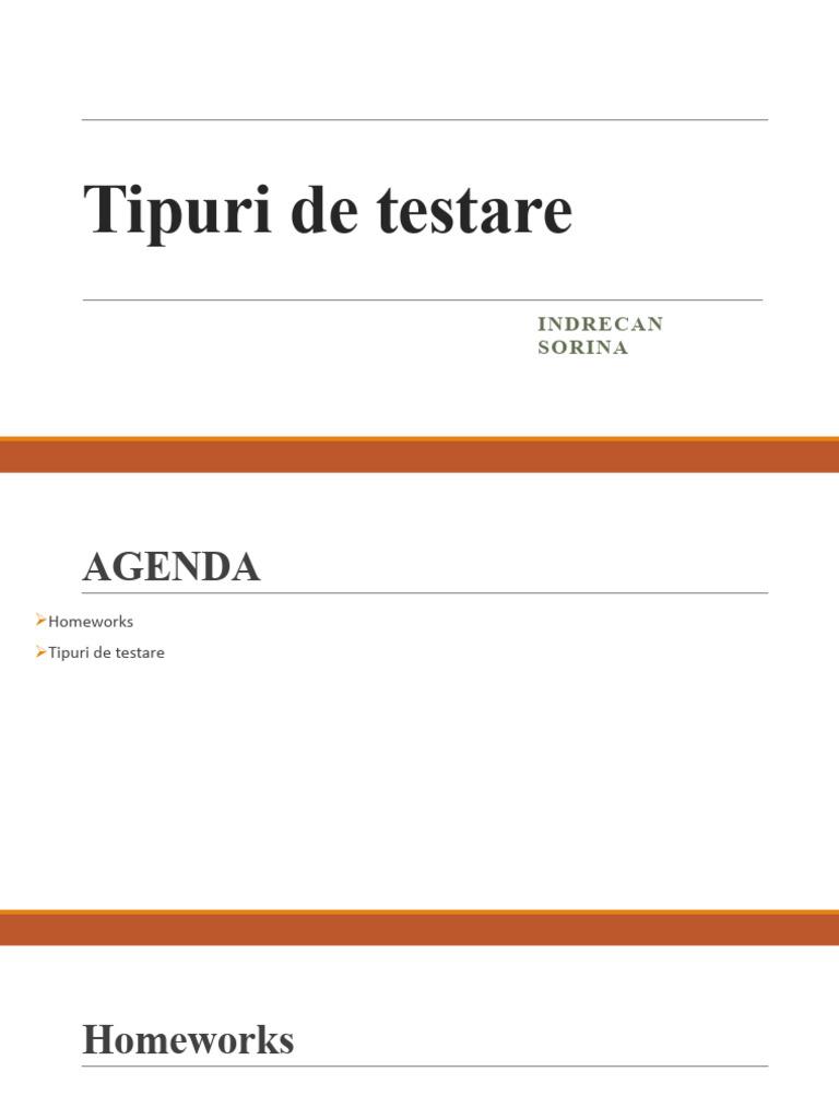 5 Tipuri de Testare | PDF