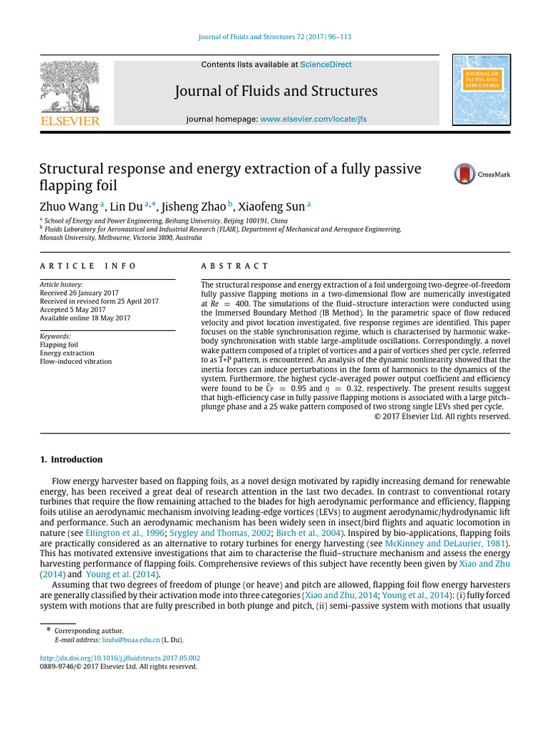 Wang 2017 A | PDF | Fluid Dynamics | Oscillation