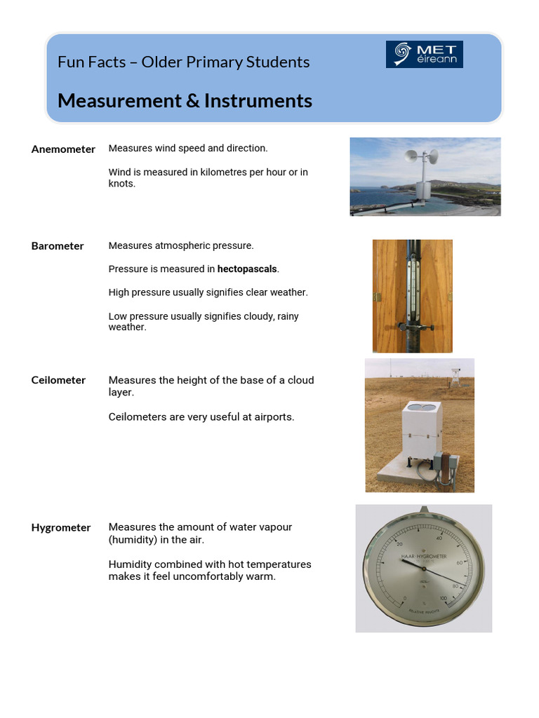 OP Fun Facts Measurements and Instruments | PDF | Science & Mathematics
