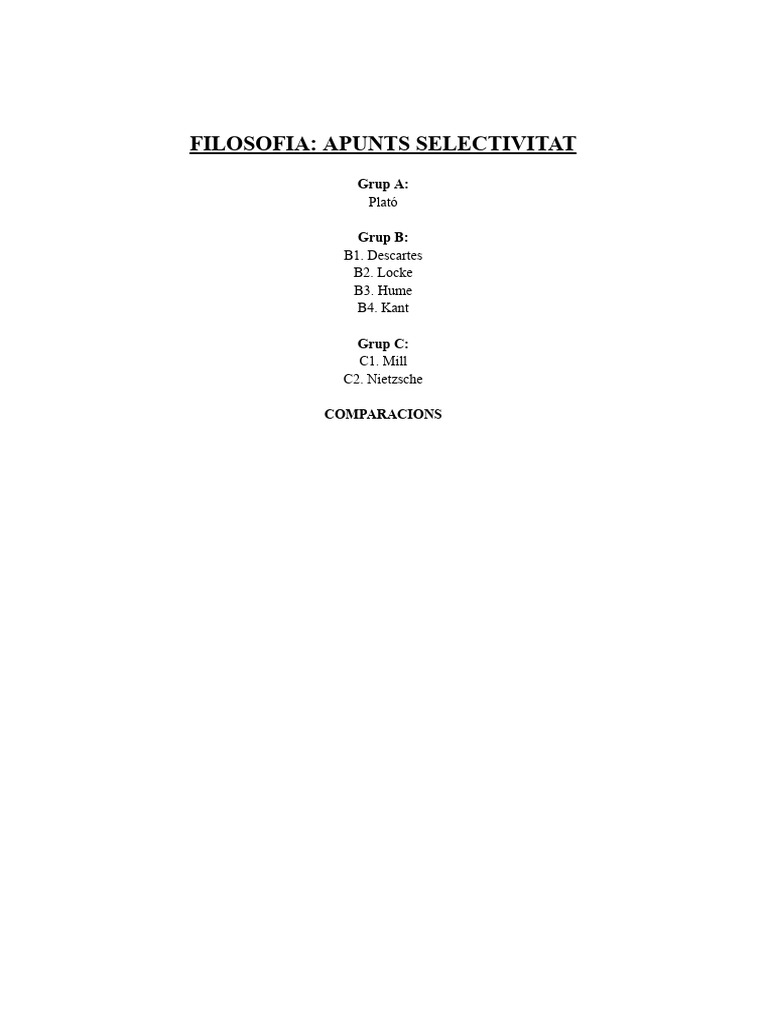 Filo - Apunts Selectivitat | PDF