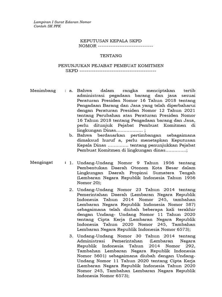 CTH SK PPK Dan PP 2023 | PDF