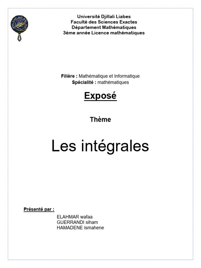 Introduction aux intégrales en mathématiques | PDF