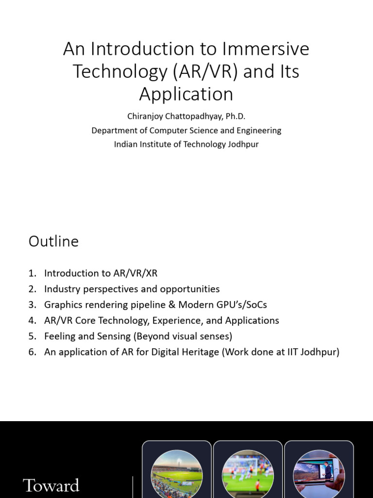 An Introduction To Immersive Technology (AR/VR) and Its Application | PDF