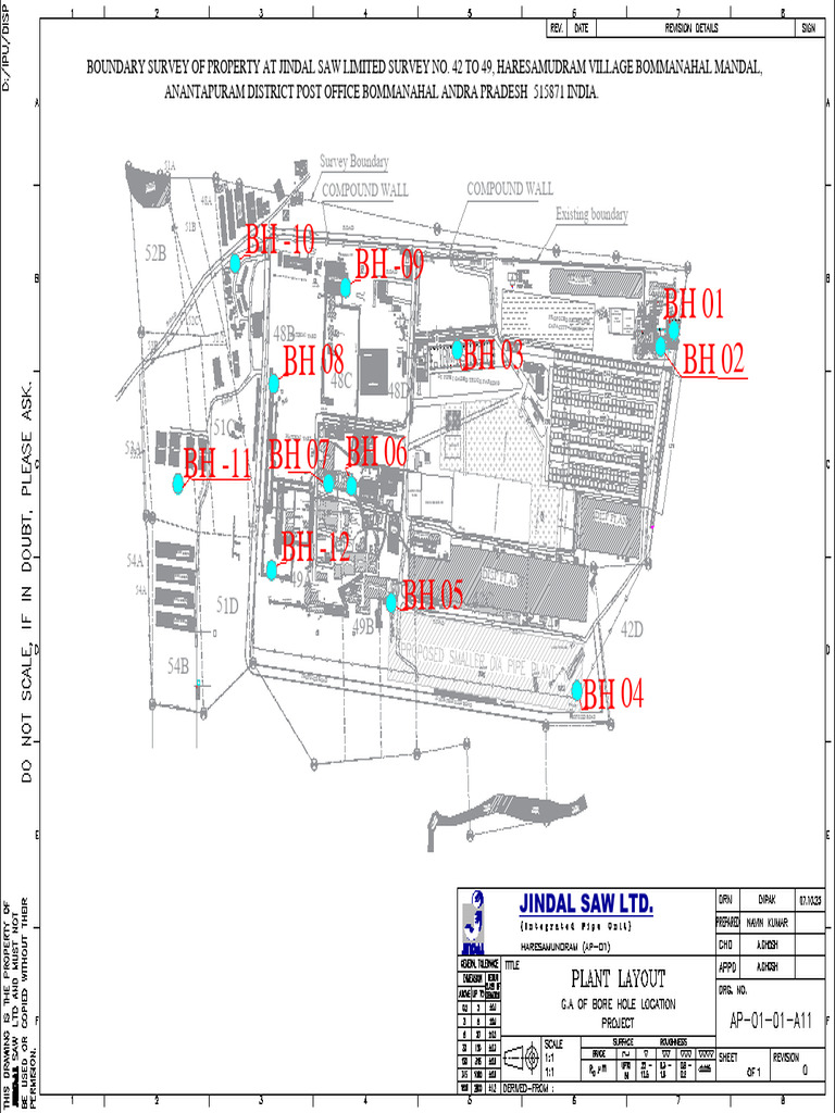 Borehole Location Plan for Jindal Saw | PDF