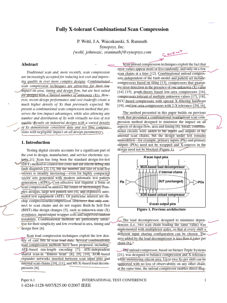 Fully X Tolerant Combinational Scan Compression Pdf Science And Mathematics Computers