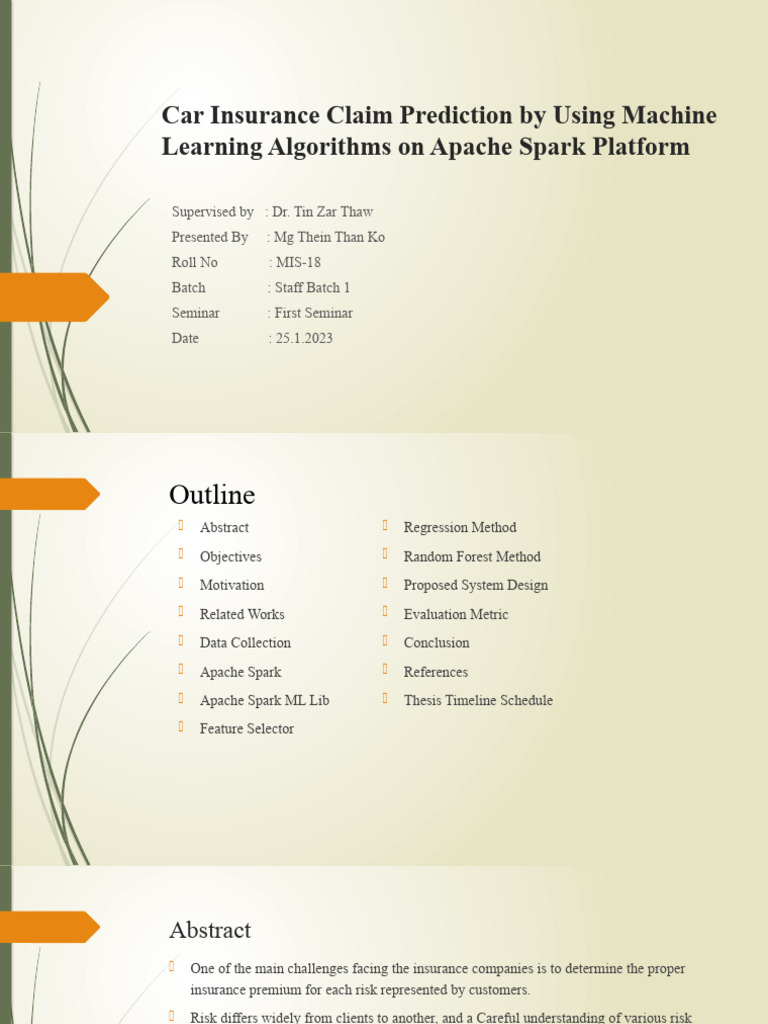 Car Insurance Claim Prediction - First Seminar | PDF | Statistical Classification | Machine Learning
