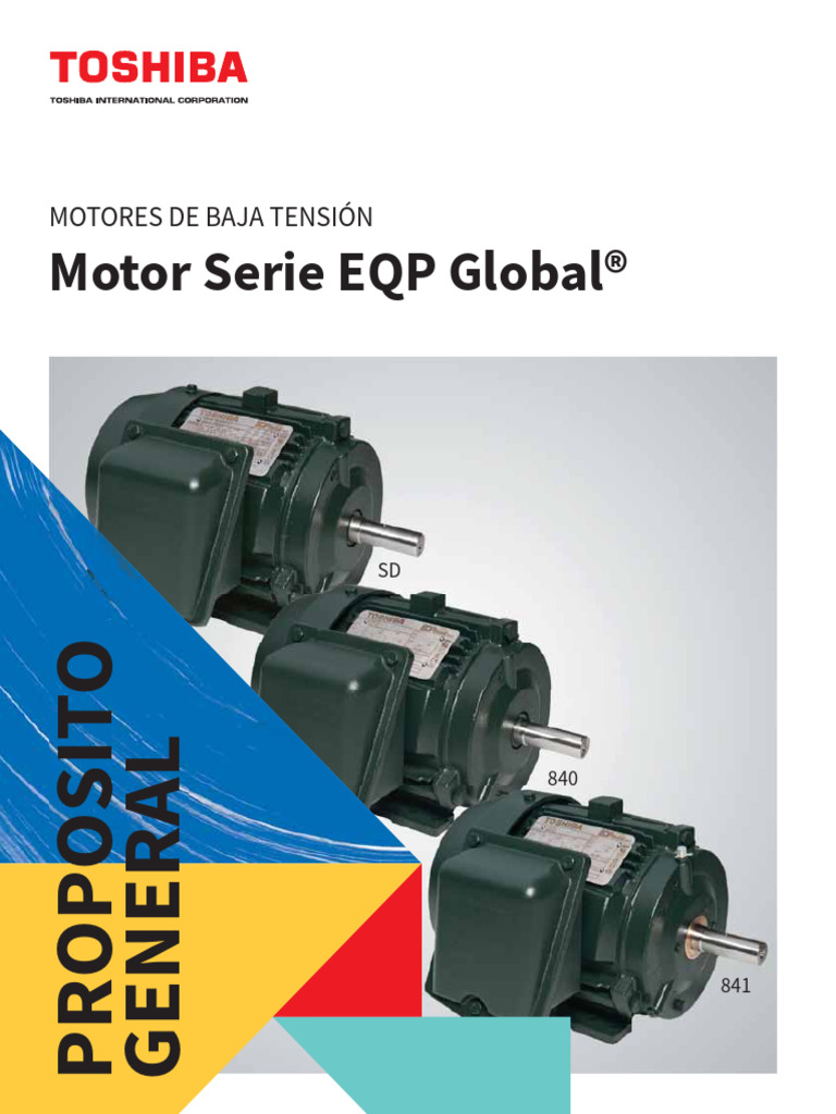 Toshiba LV Motor EQP Global Series Proposito General Brochure | PDF ...