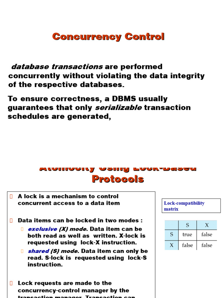 04 Concurrency and Recovery | PDF