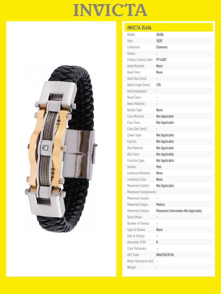 Spec Export Invicta | PDF