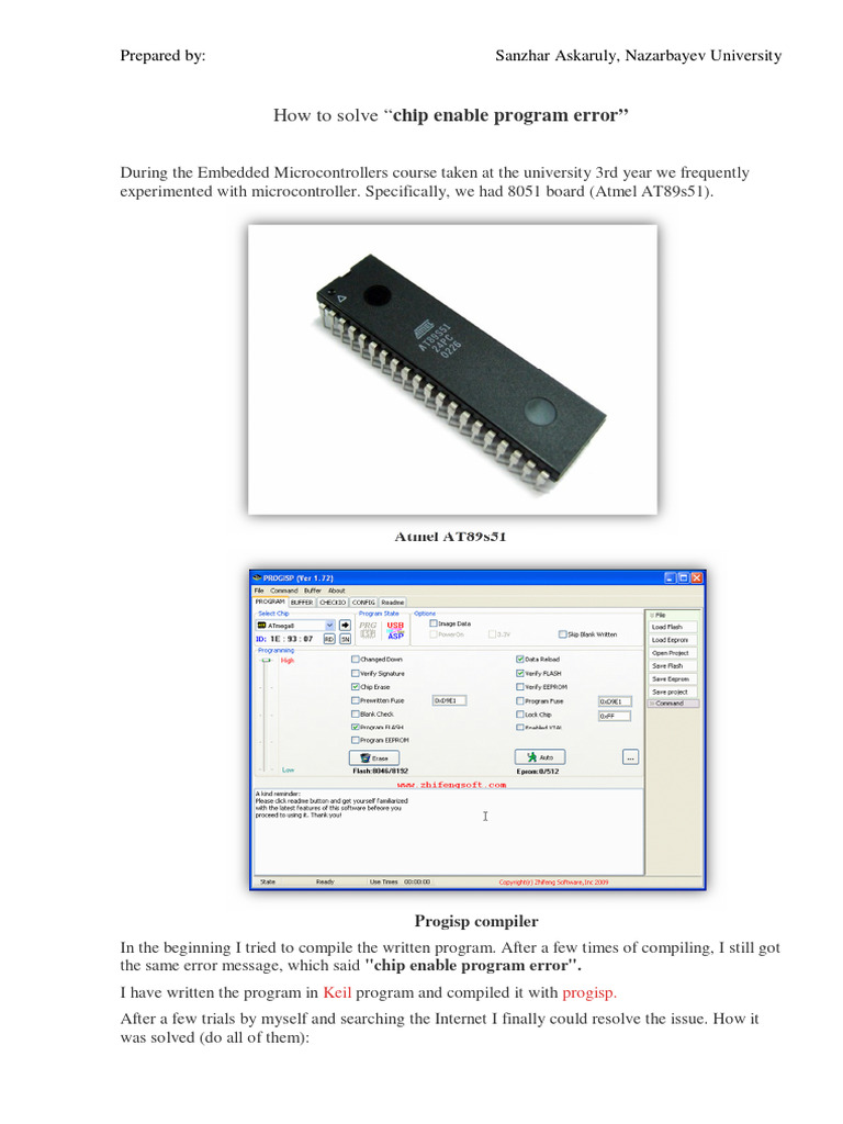 How To Solve PROGISP Chip Enable Program Error I | PDF | Computers | Technology & Engineering