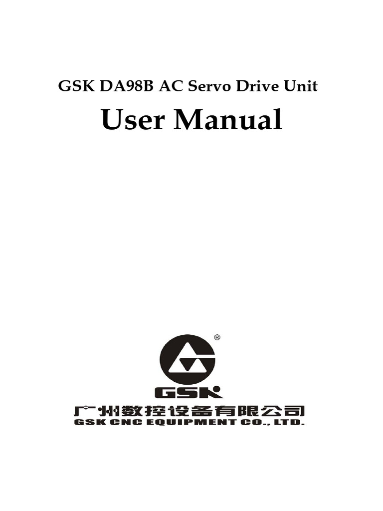 Servo Drive GSK | PDF | Power Supply | Electric Motor