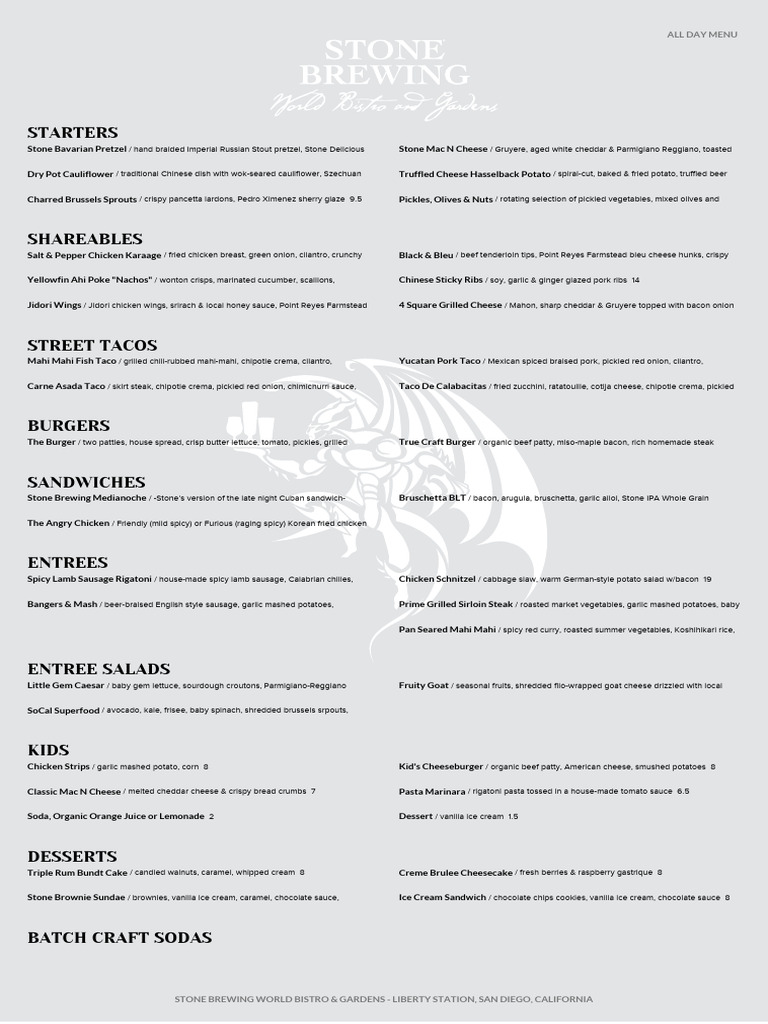 All Day Menu | PDF | Pickling | Drink