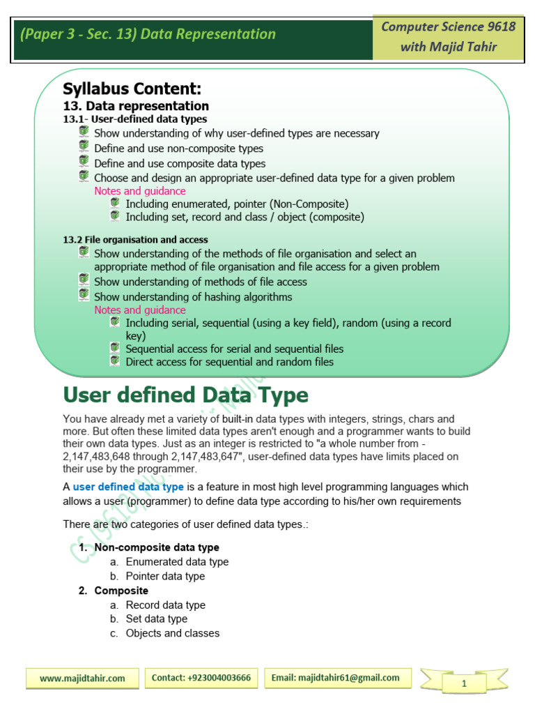 131 User Defined Datatype New Mt L Pdf Pointer Computer Programming Data Type