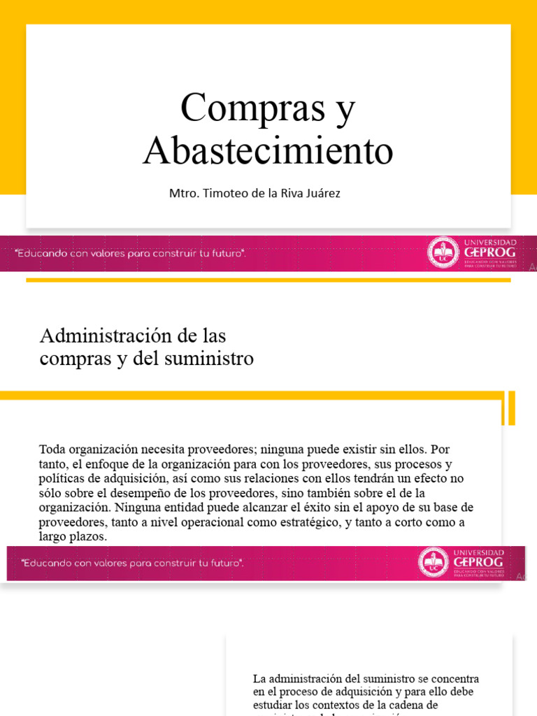 Compras y Abastecimiento | PDF