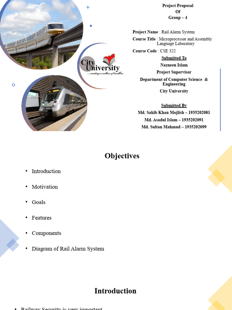 Project-Proposal-Rail Alarm System | PDF | Rail Transport | Infrared