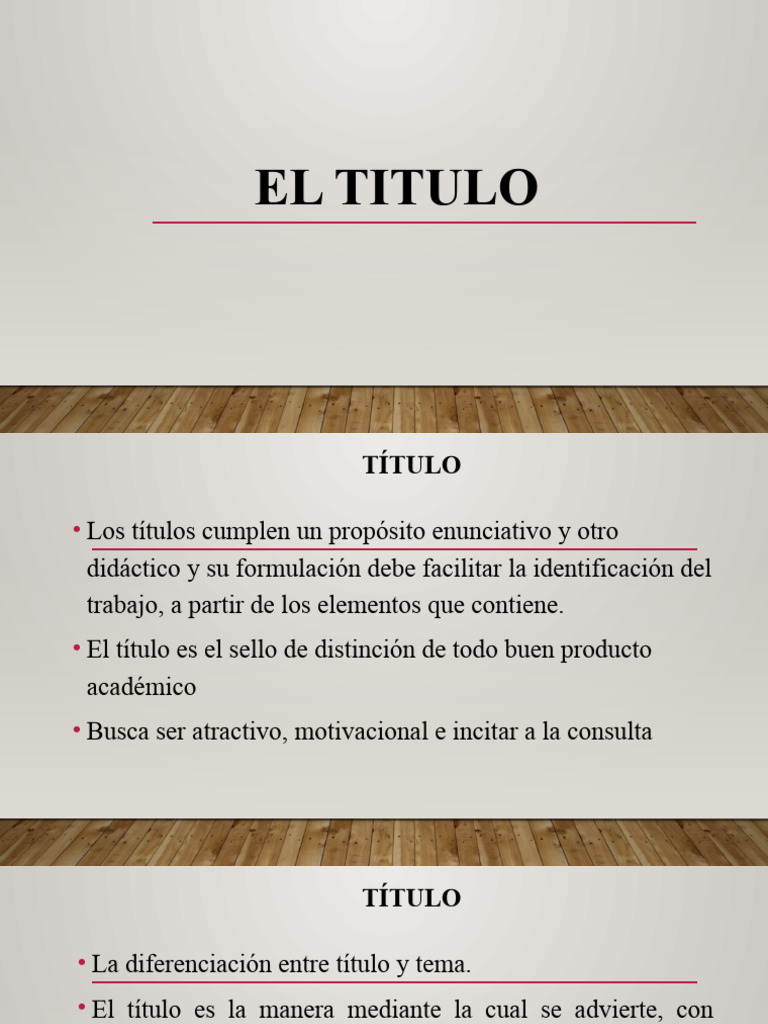 El Titulo | PDF