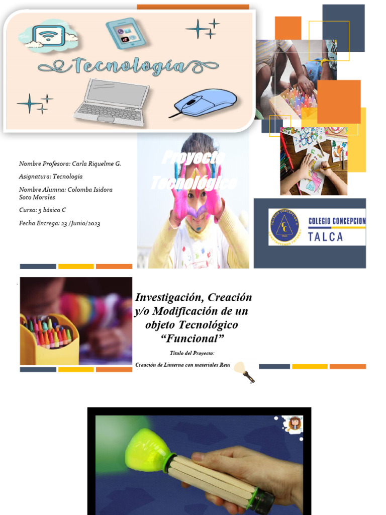 Trabajo Tecnologia PROYECTO LINTERNA | PDF
