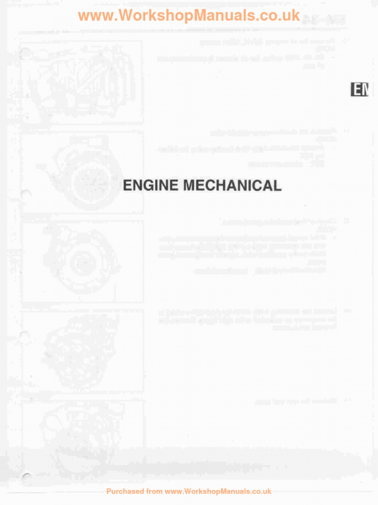 Daihatsu YRV Service Manual - Engine Mechanical | PDF