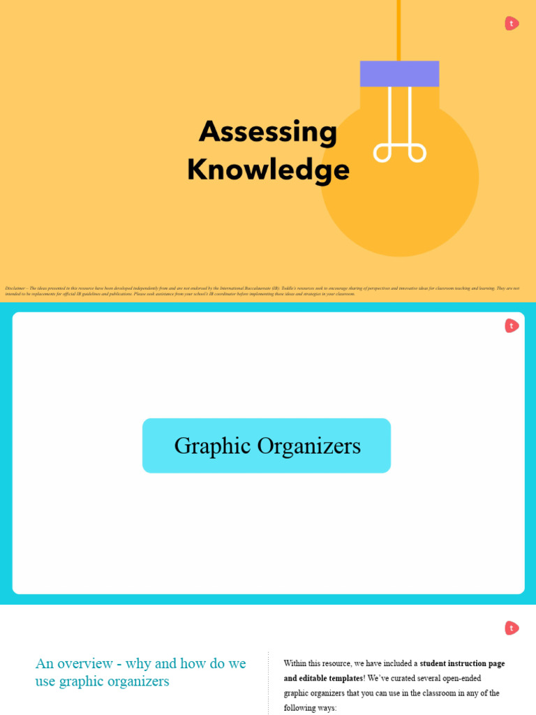 Kopyası - Assessing Knowledge - Graphic Organizers | PDF | Thought ...