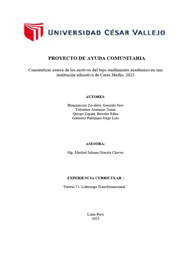 Guía Para La Elaboración Del Proyecto-V.2-2023-II | PDF