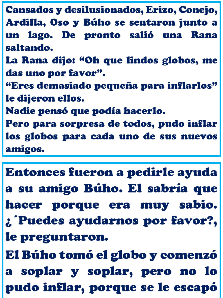 Cuento Erizo Y Los Globos Pdf