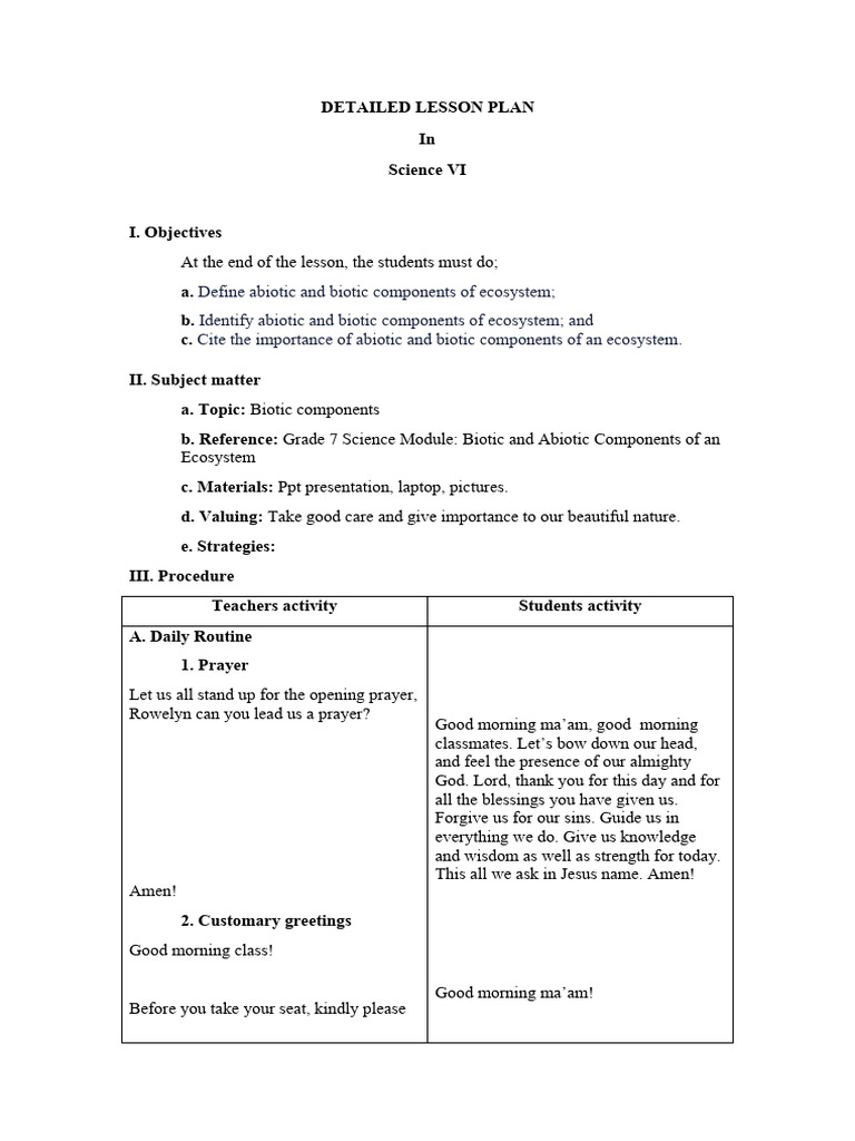 DETAILED LESSON PLAN Science VI | PDF | Integumentary System | Skin