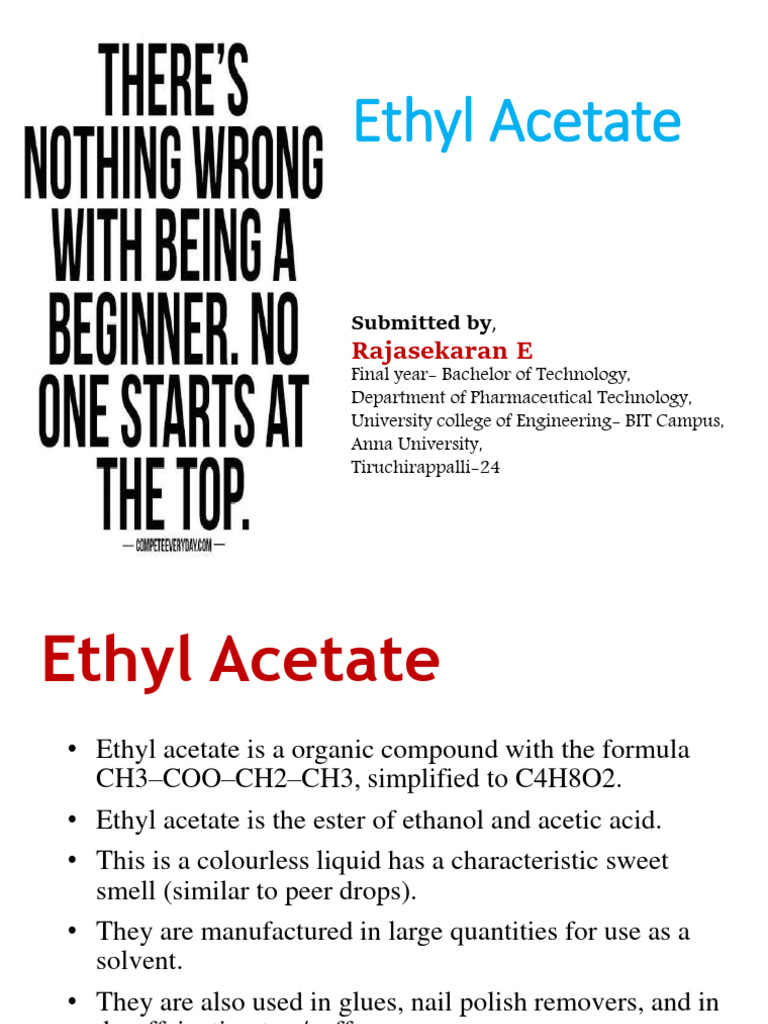 Ethylacetate 191005181836 | PDF | Chemistry | Physical Sciences