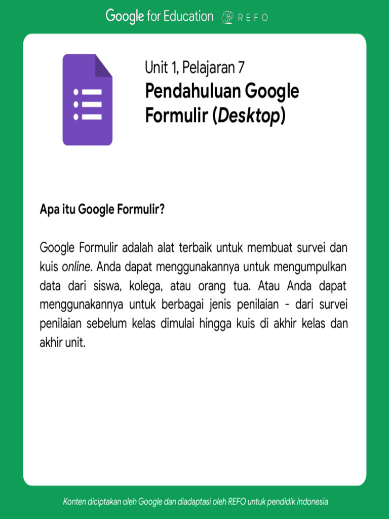 Panduan Google Formulir untuk Pendidik | PDF