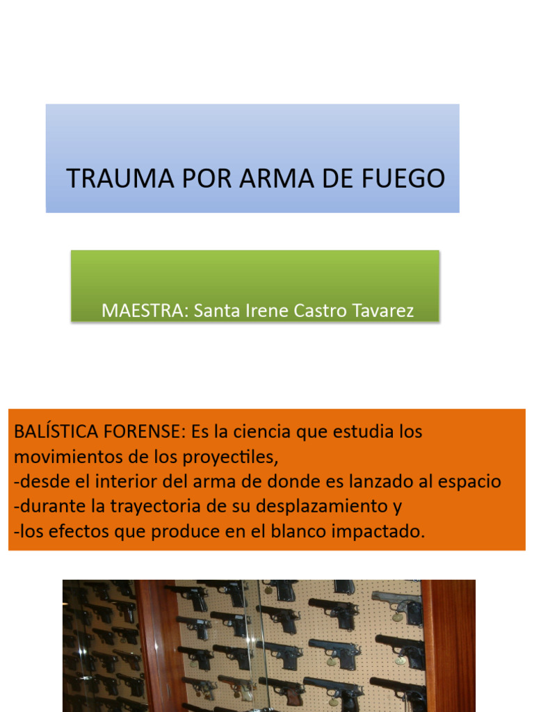 Tema 21 Trauma Por Arma de Fuego | PDF