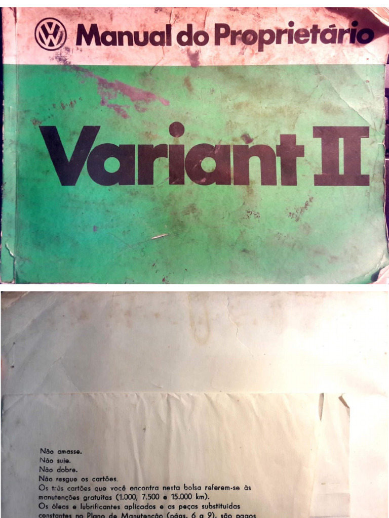 Manual Do Proprietário - Volkswagen Variant II 231030 141555 | PDF