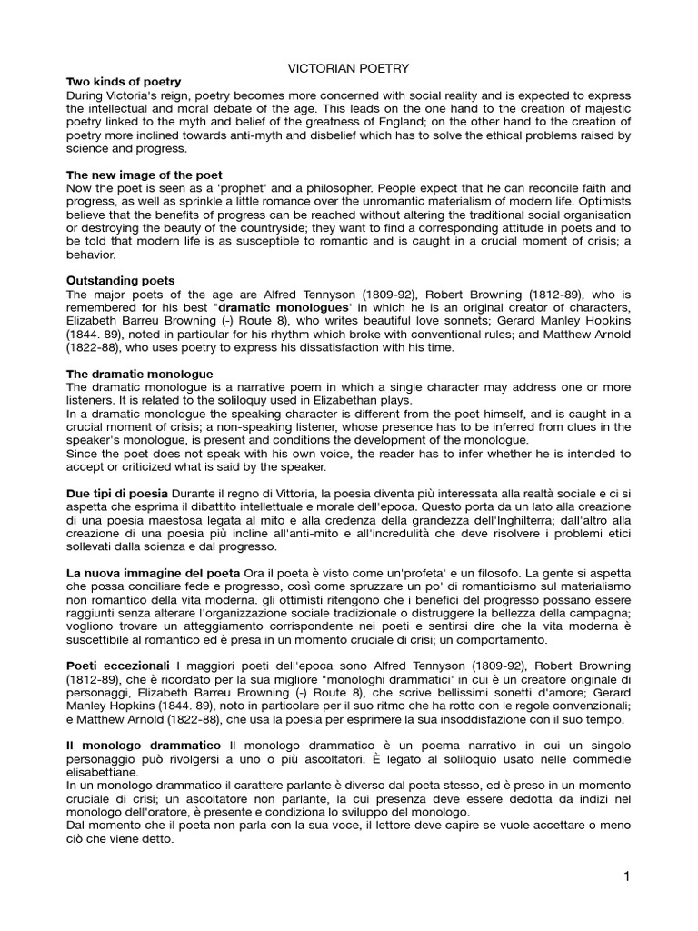 The Victorian Literature | PDF | Poetry | Victorian Literature