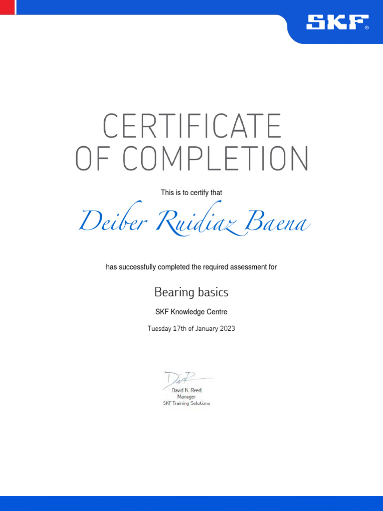Certificado SKF | PDF