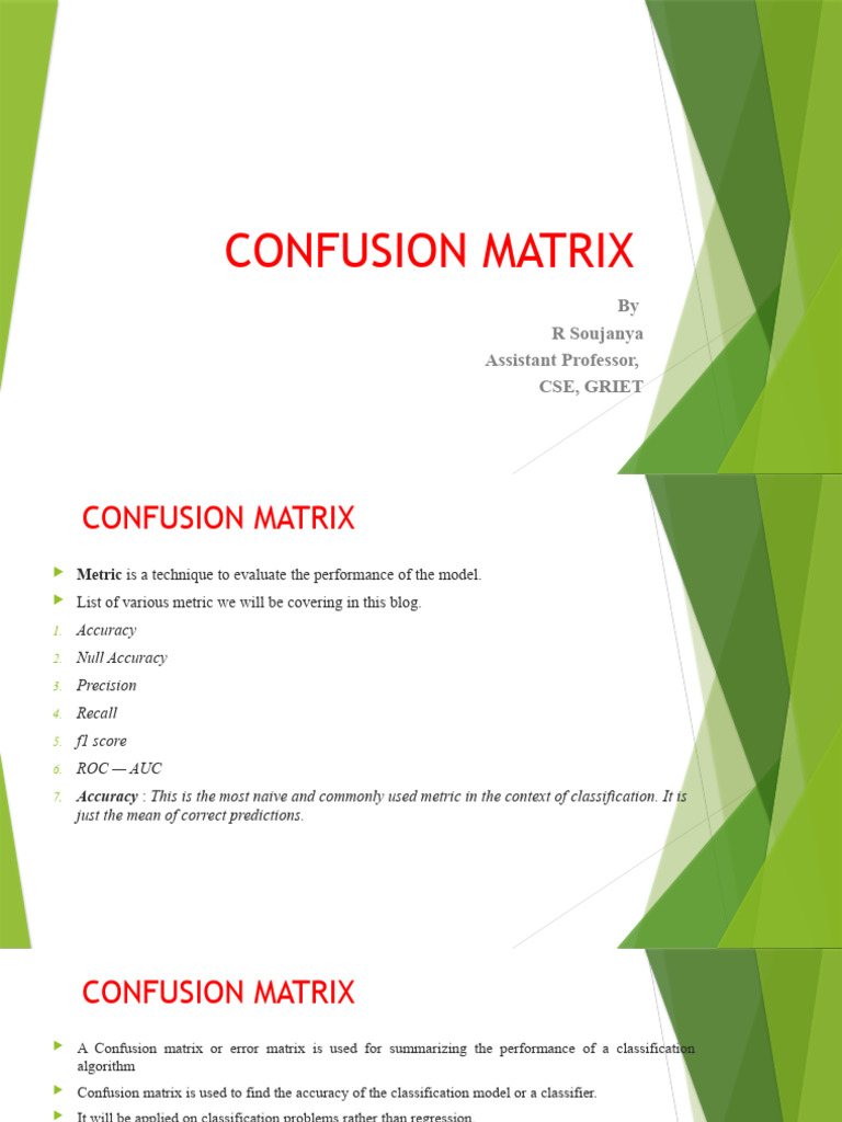 Confusion Matrix | PDF | Sensitivity And Specificity | Accuracy And ...