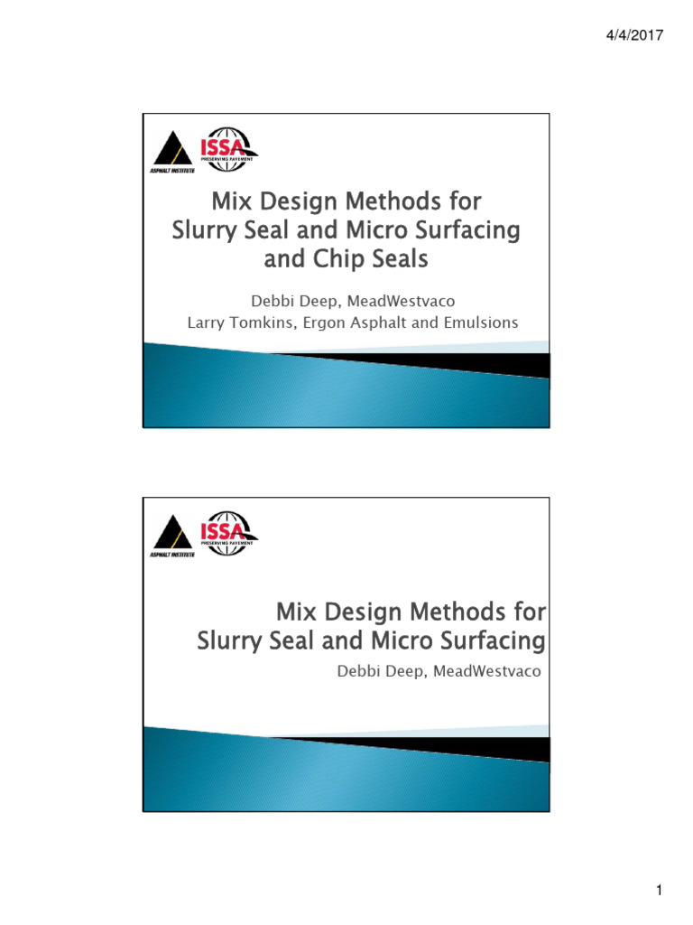 MDM Slurry Seal Microsurfacing-Chip Seals-Handout | PDF | Road Surface ...