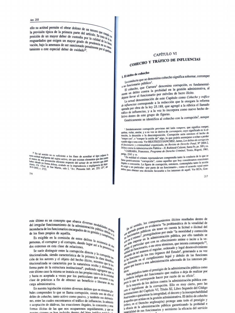 Cohecho y Tráfico y Influencias | PDF