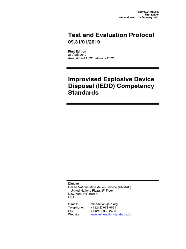 TEP 09.31.01.2019 Ed.1 Am.1 | PDF | Bomb Disposal | Improvised ...