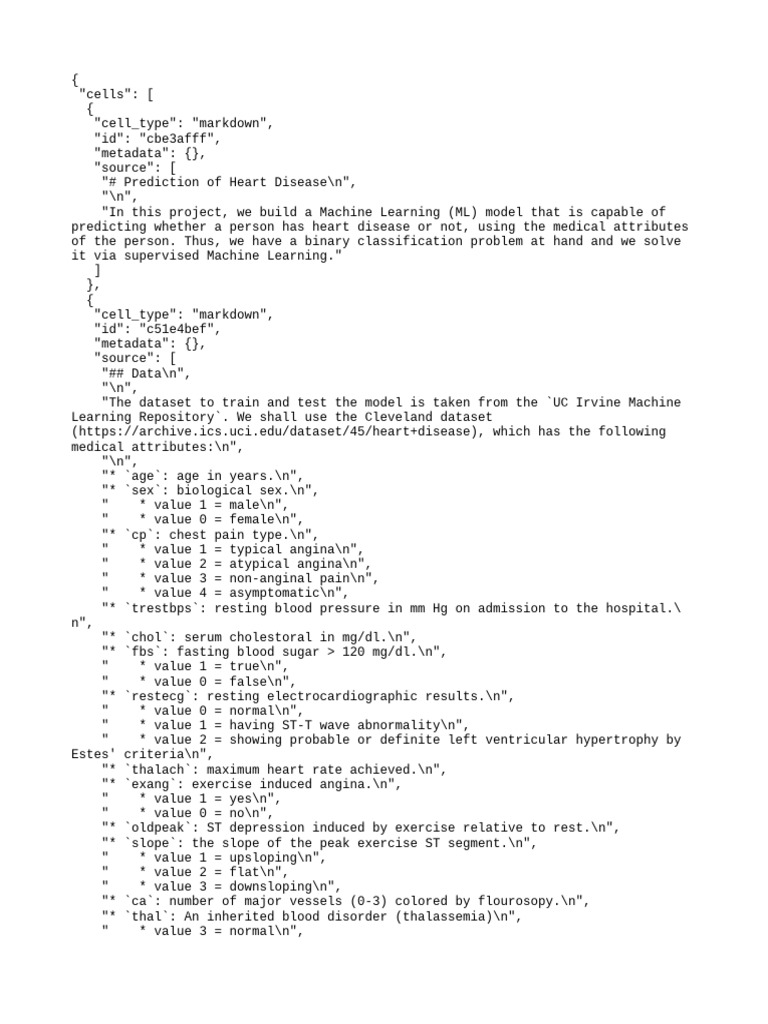 Heart Disease Prediction - Ipynb | PDF