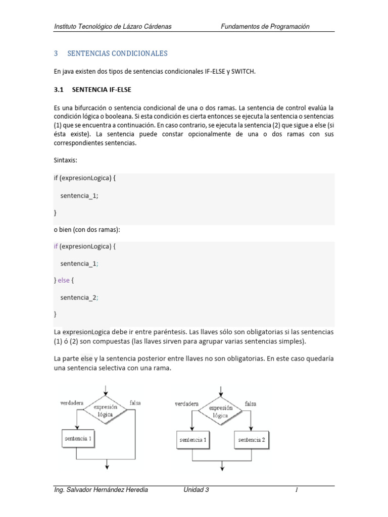 Unidad 3 Fundamentos de Programacion | PDF | Java (lenguaje de ...