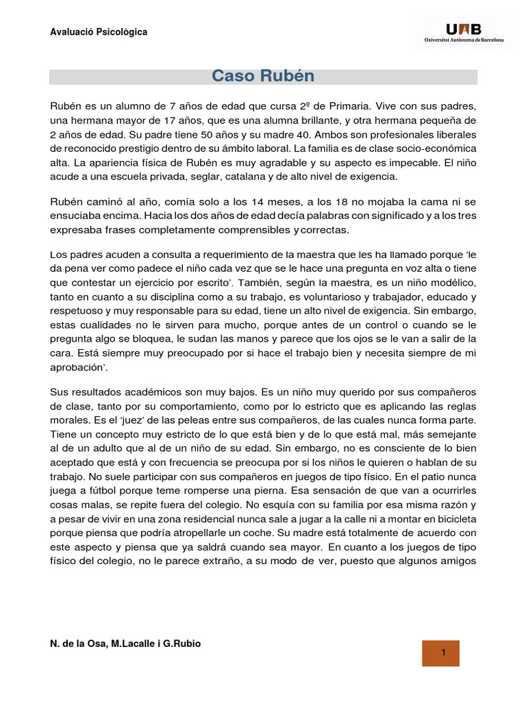 Clase 1 Caso Ruben | PDF