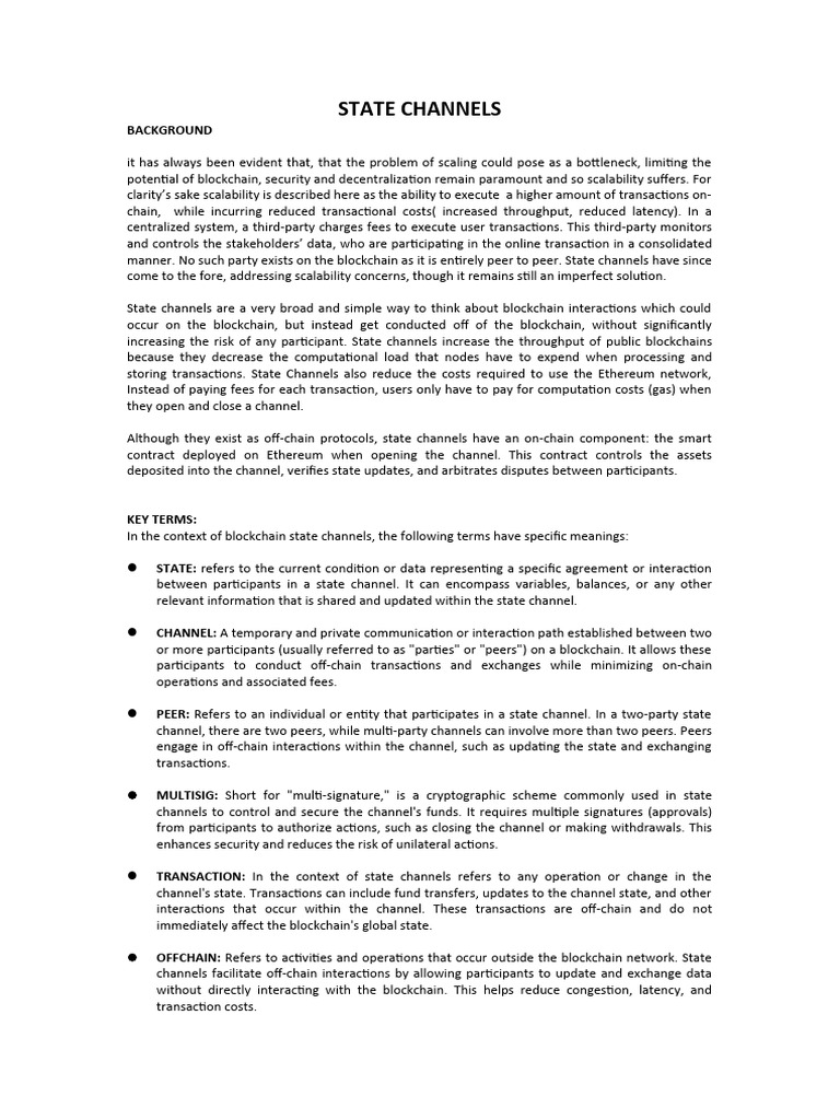 State Channels | PDF