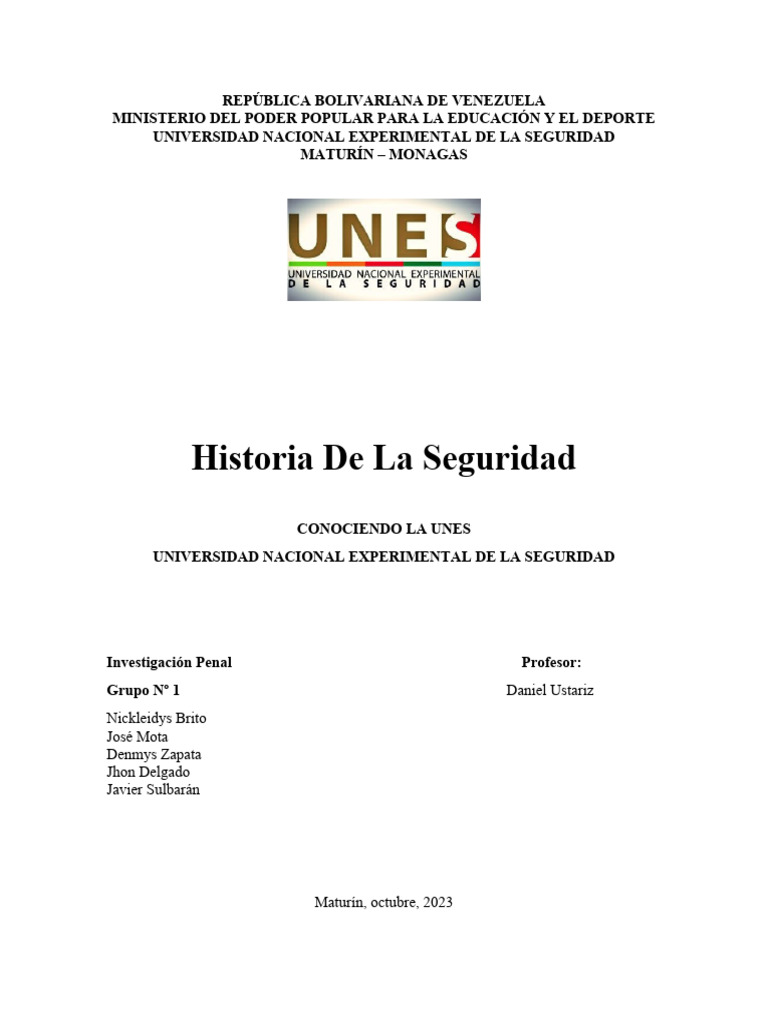 Conociendo La UNES | PDF | Ministerio (Departamento de Gobierno ...
