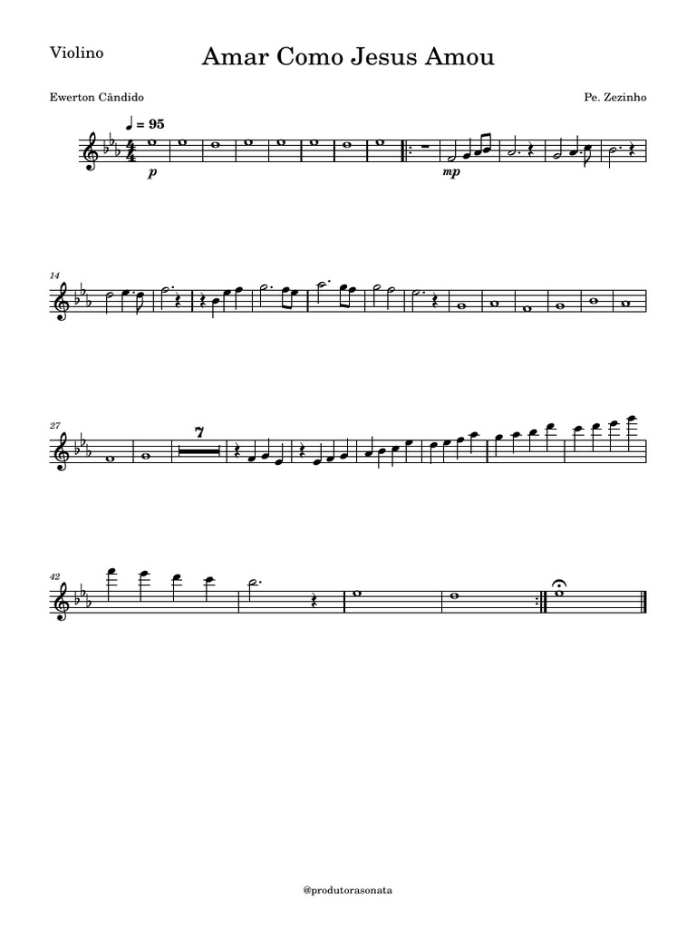 Amar Como Jesus Amou Violino Pdf