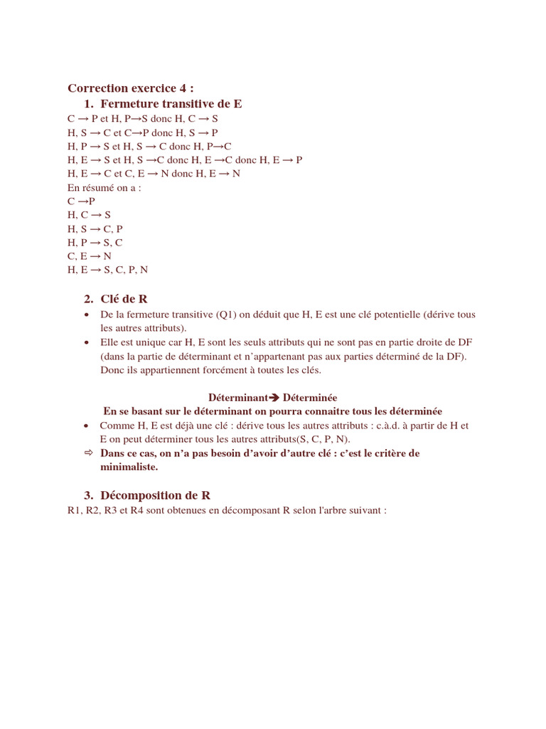 Correction Exercice 4 TD DF | PDF
