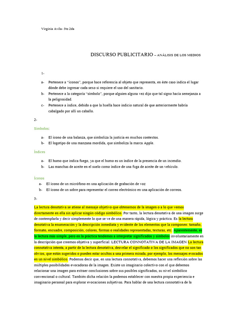 Discurso Publicitario - 5to 2da | PDF | Comunicación | Palabra