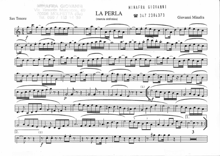 Sax Tenore (1) LA PERLA | PDF
