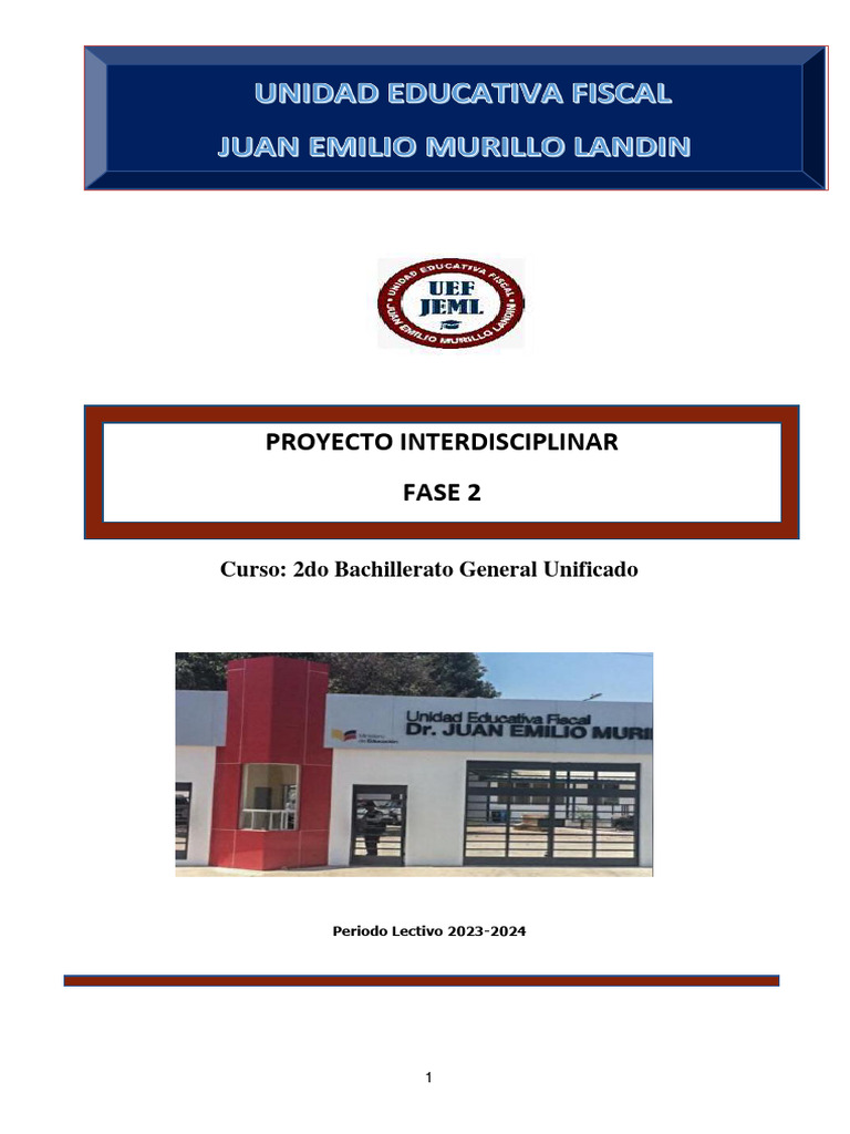 Proyecto Interdisciplinario 2do. BGU - FASE 2 | PDF | Estequiometría | Reacciones químicas