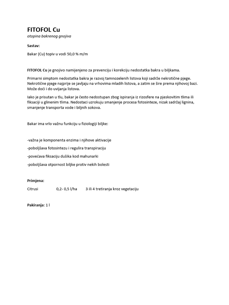Fitofol Cu | PDF