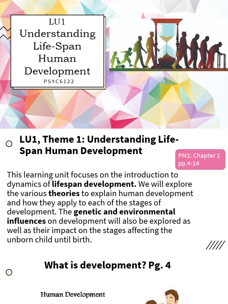 LU1.Understanding Life Span Human Development PSYC6122 | PDF